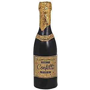 Sparkling Multicolor Champagne Bottle Party Poppers -12.75" (Pack of 6) - Ultimate Fun & Festive Confetti - Perfect for Any Events