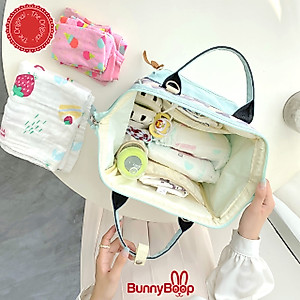 BunnyBoop Medium Small Baby Diaper Bag Backpack - Diaper Bags For Baby Girl Tote Diaper Bag Mini Diaper Bag Tote & Crossbody Baby Bag For Mom Bag | Baby Backpack Diaper Bags For Boys