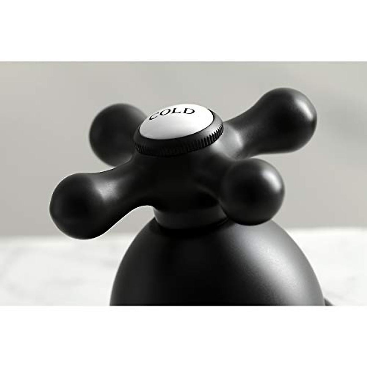 Kingston Brass KS3960AX Restoration Widespread Bathroom Faucet, Matte Black,6.5 x 3.5 x 3.06