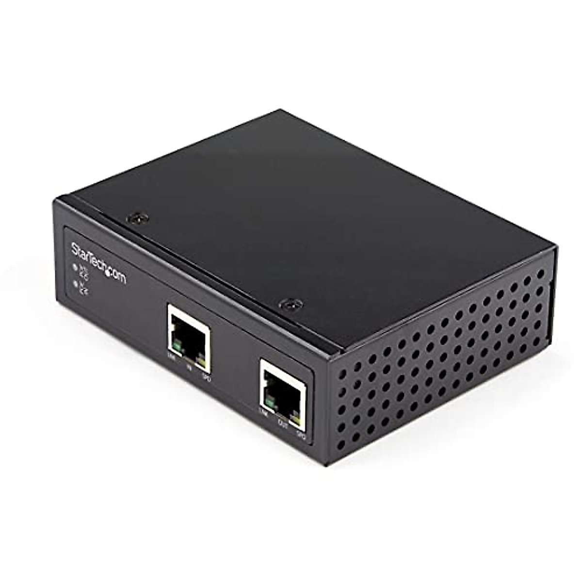 StarTech.com Industrial Single Port Gigabit PoE Extender - 60W 802.3bt PoE/PoE+/ PoE++ - 100m/ 330ft - Power Over Ethernet Network Range Extender - IP-30 - -40C to +75C, TAA