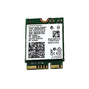 Intel 9462NGW Dual Band Wireless-AC 9462 CNVio M.2 802.11ac WLAN Bluetooth 5.1 WiFi Card SW10M73276 8SSW10M73276