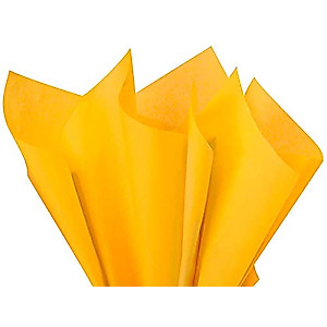 Goldenrod Tissue Paper 15 Inch X 20 Inch - 100 Sheet Pack Premium Tissue Paper By A1 bakery supplies