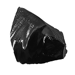 Raw Obsidian, Igneous Rock Specimen - Approx. 1"- Geologist Selected & Hand Processed - Great for Science Classrooms - Eisco Labs