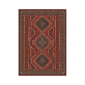 RUGGABLE x Star Wars Washable Rug - Perfect Boho Area Rug for Living Room Bedroom Kitchen - Child Friendly - Stain & Water Resistant - The Mandalorian: Mandalore Scarlet Red 5'x7' (Standard Pad)