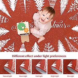 CAREMEE Christmas Rug Runner Rug 2x6 Washable Rug Non Slip Kitchen Rugs Bedroom Decor Soft Throw Rugs Stain Resistant Carpet for Bedroom Laundry Hallway Runner Red 2'x6'