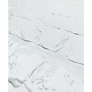 Retro-Art 3D Backsplash Wall Panels for Kitchen, Pack of 10, Brick in Paintable White, PVC, 24.5 x 18.5, Cover 31.48 sq.ft. 703540