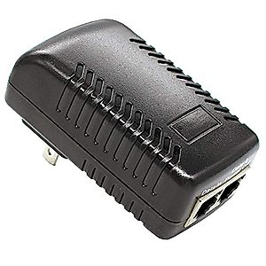 48V PoE Injector Adapter, IEEE802.3af Compliant Power Over Ethernet Supply for Most Cisco/Polycom/Aastra/Ubiquiti Security IP Camera IP Voip Phones AP and More, 10/100Mbps