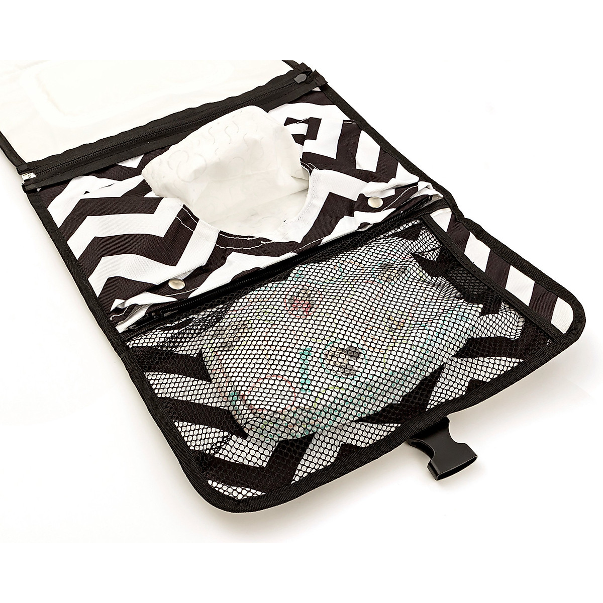 Skeddadles Baby Portable Changing Pad, 2 Wet/Dry Storage Areas, 2 Bags in 1!