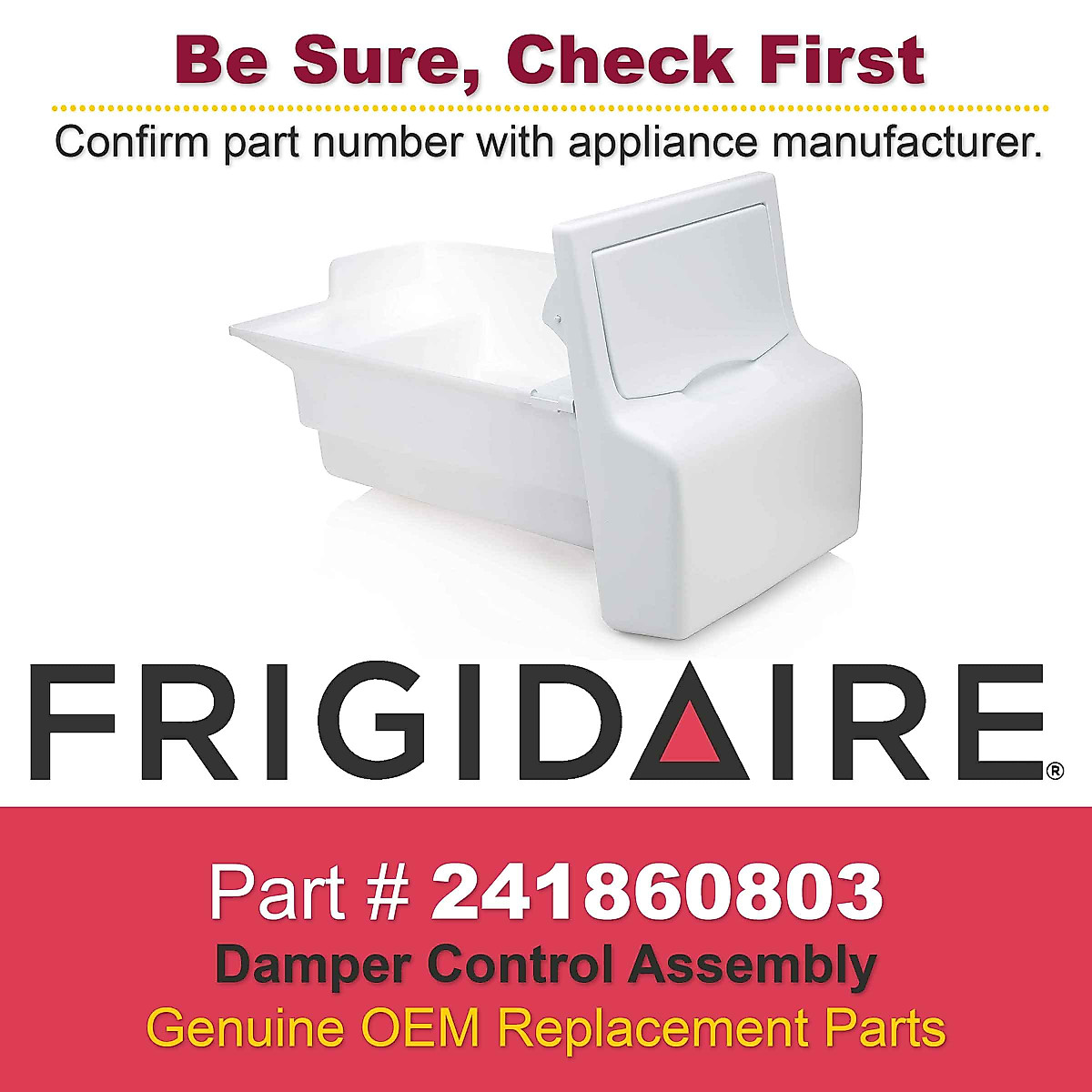 GENUINE Frigidaire 241860803 Ice Container Assembly for Refrigerator, 19.62 x 10 x 12 inches