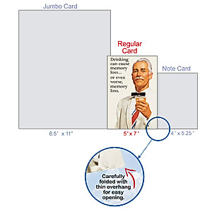 NobleWorks - Hilarious Birthday Greeting Card with 5 x 7 Inch Envelope (1 Card) Bday May Cause Memory Loss Birthday 4301