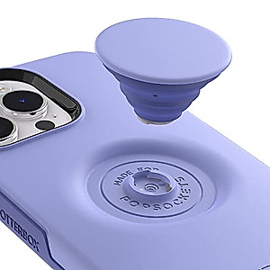 OtterBox iPhone 14 Pro (ONLY) Otter + Pop Symmetry Series Case - PERIWINK (Purple), integrated PopSockets PopGrip, slim, pocket-friendly, raised edges protect camera & screen