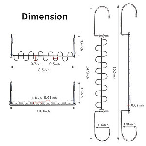 Closet Hangers Organizer, Space Saving Magic Hangers for Closet Clothes Space Saver Metal Hangers (12 Pack)