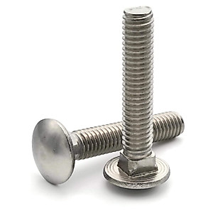 Carriage Bolt 18-8 Stainless Steel #10-24 x 1-1/2" Qty-25
