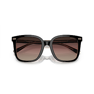 Coach HC8381U Universal Fit Sunglasses, Black/Transparent Blush/Brown Purple Grey Gradient, 54 mm