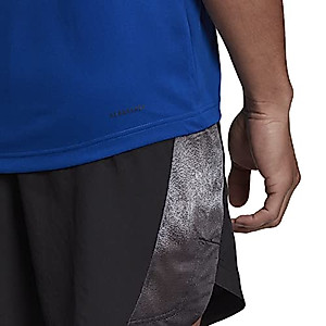 adidas Men's AEROREADY Designed 2 Move Sport 3-Stripes Tee, Team Royal Blue/Black, Large