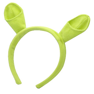 Union Power Shrek Headband Dressing Up Ears Green Hair band Funny Headwear Halloween Costume for Adult Kids Party Decoration (Shrek Headband)