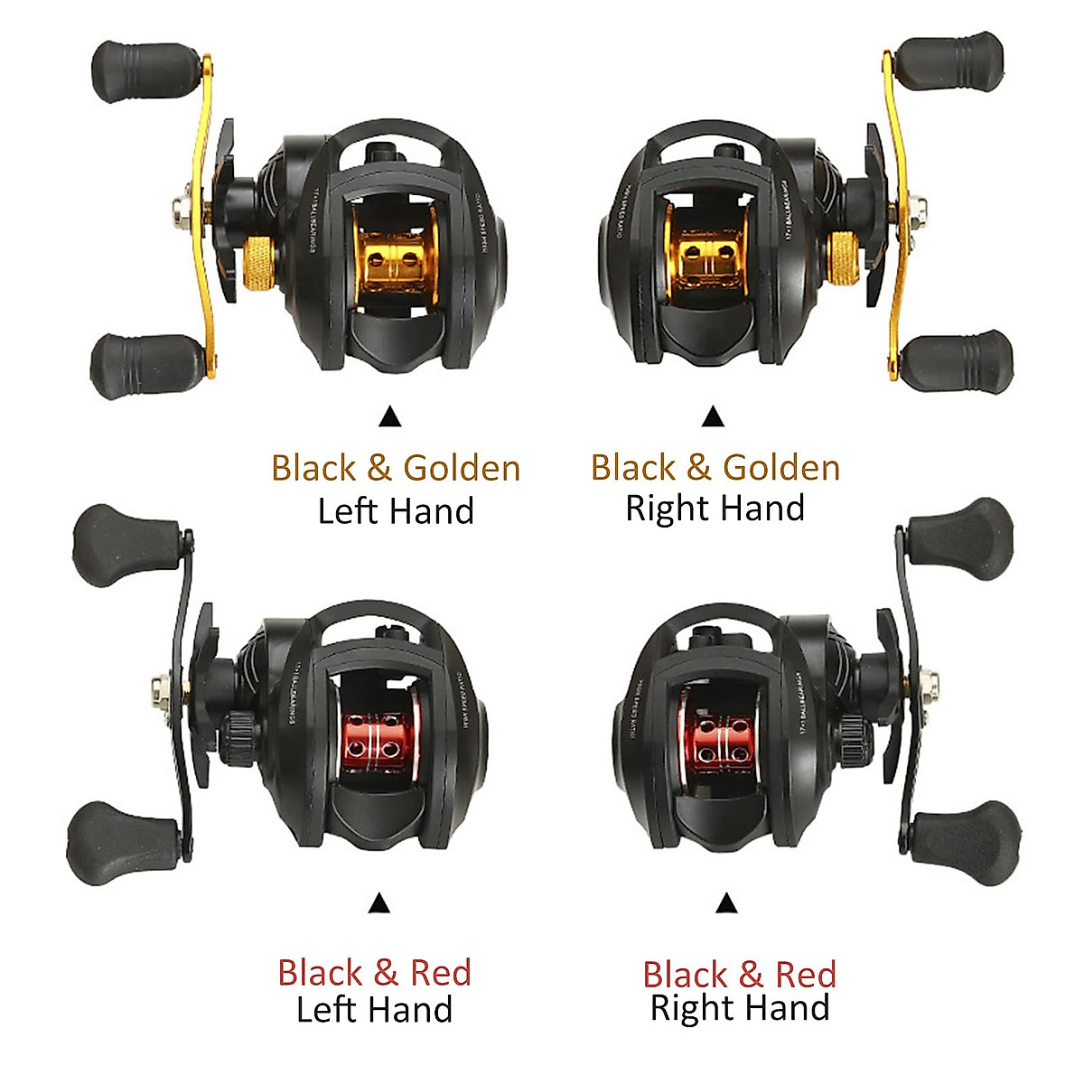 baitcasting Reel,HUIOP Ultra Smooth 17 + 1 BB Baitcasting Fishing Reel Baitcaster 8kg Max Drag 8.0:1 Gear Ratio Magnet Braking System