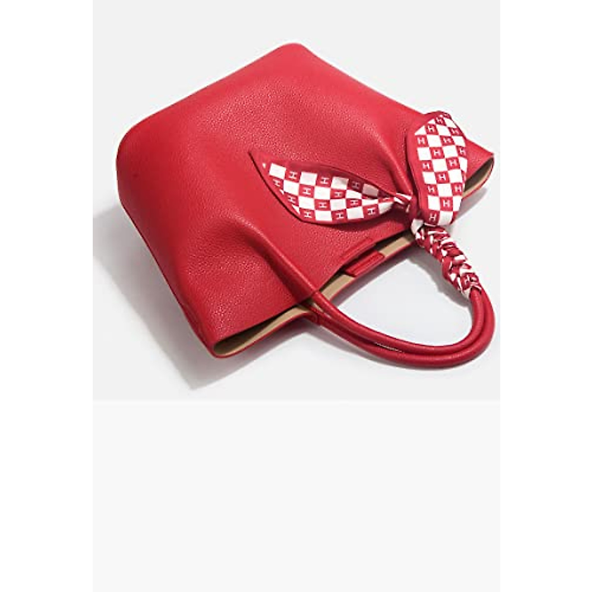 Bagkcopp Set of 2 Red Purses and Handbags for Women Shoulder Tote Bags Top Handle Satchel,Bride and Bridesmaid Handbag