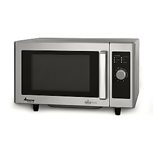 Amana RMS10DS Light-Duty Commercial Microwave Oven with Dial Timer, Stainless Steel, 120-Volts, 1000-Watts
