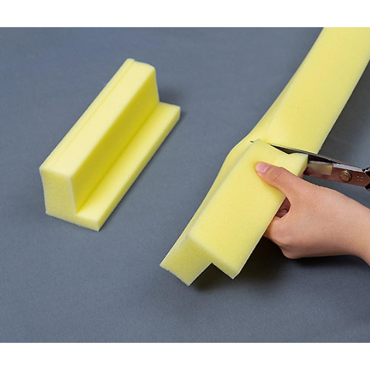 YUURO L Shape Foam Fill The Gap Between Mattress and Wall,Dorm Bed Gap Filler DIY Cut Furniture Gap Filler,Sofa Gap Filler,Stop Losing Phone,200cm (79x2 inch)