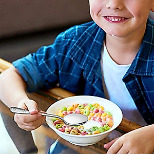 LIANYU 15-Piece Kids Utensils Silverware Set, Stainless Steel Toddler Hammered Flatware Cutlery, Children Tableware Includes Knives Forks Spoons, Dishwasher Safe