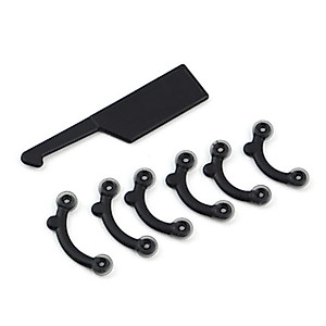 VANANA 3 Sizes Invisible Nose Lifter, Soft Silicone Nose Sharper Straightening Nose Up Corrector Tool, Comfortable Easy Install Removable (Black)