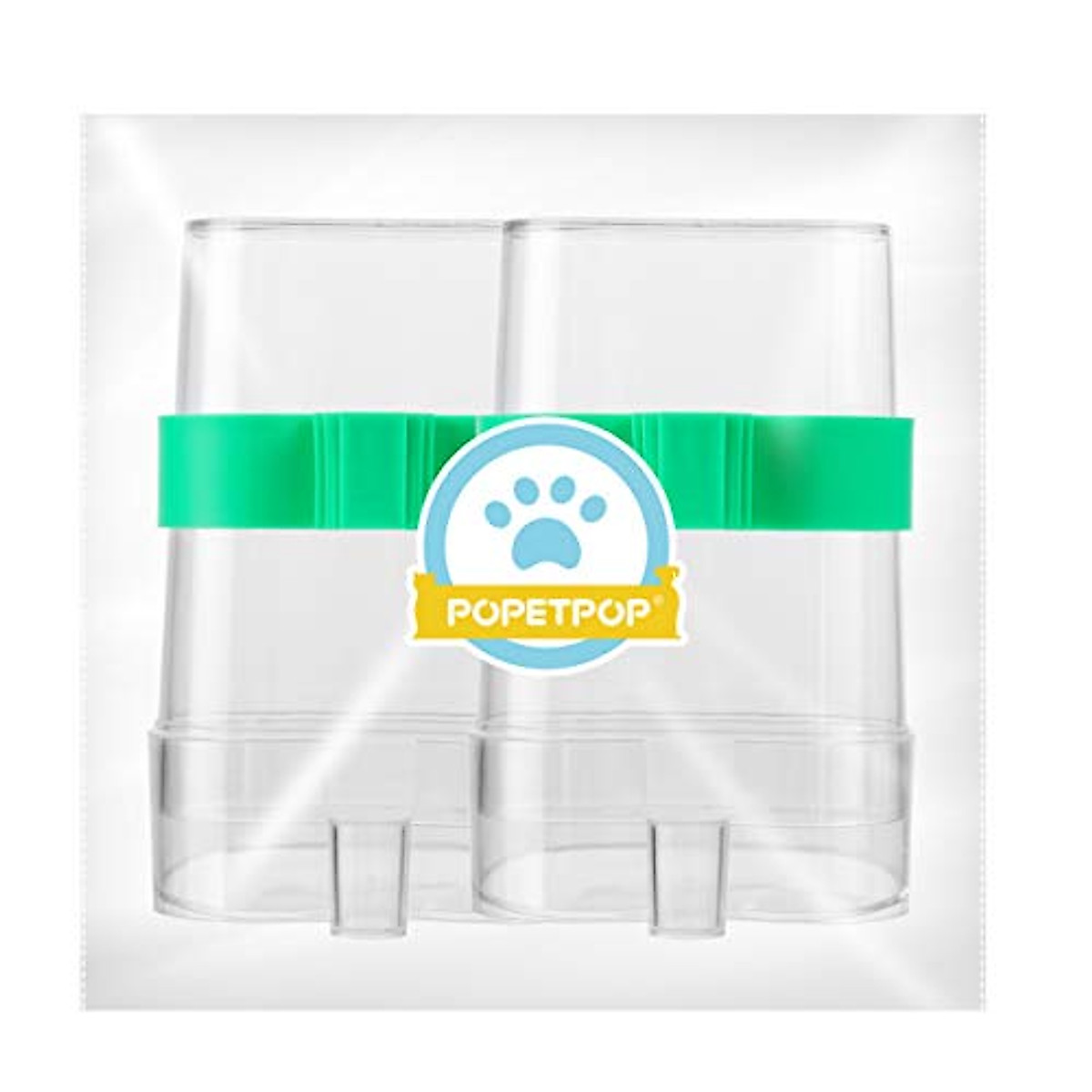 POPETPOP 2pcs Automatic Bird Feeder Food Bowl Water Bowl Portable Drinking Fountain Parrot Feeder Pet Water Dispenser for Dove Macaw African Grey Budgie Parakeet Cockatiel Conure Lovebird