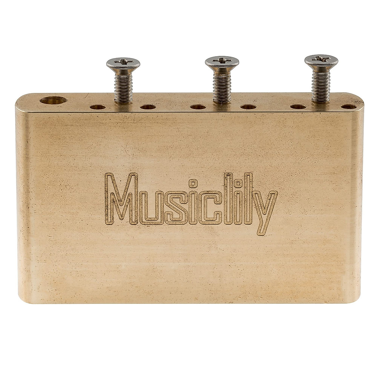 Musiclily Ultra 10.5mm Full Brass 42mm Standard MIM Style Tremolo Block for Mexico Fender Strat and China made Squier Classic Vibe/Speical Electric Guitar