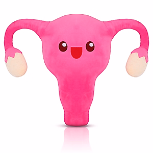 Mumufy Uterus Plush Toy Funny Stuffed Plush Toy for Women Uterus Gifts Gynecologist Health Educational Gift Fertility Party Decor(Uterus Style)