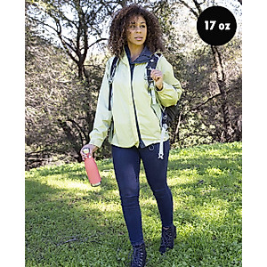 MIRA 17 Oz Stainless Steel Vacuum Insulated Water Bottle - Double Walled Cola Shape Thermos - 24 Hours Cold, 12 Hours Hot - Reusable Metal Water Bottle - Leak-Proof Sports Flask - Pearl Blue