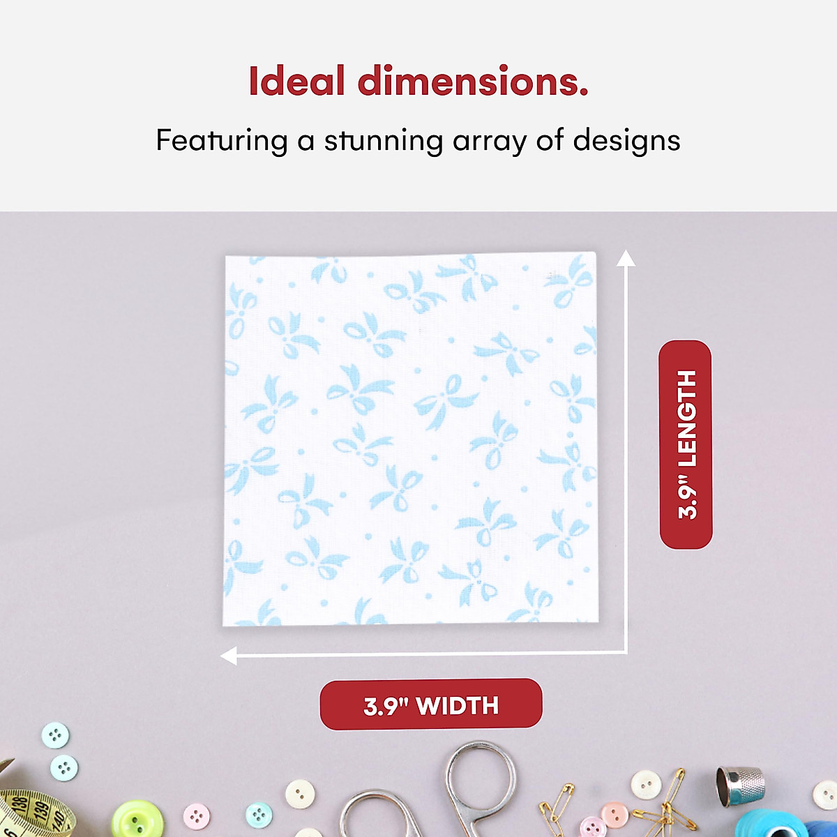 Precision Quilting Tools Quilting Fabric Squares - Set of 30-100% Cotton - Medium-Weight Cotton, Multicolor Textile Material, Ideal for Quilting & Sewing, Flora Fabric Squares, 3.9" X 3.9"