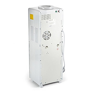 Farberware FW29919 Freestanding Hot and Cold Water Cooler Dispenser - Top Loading Freestanding Water Dispenser with Storage Cabinet, White