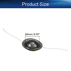Heyiarbeit 3Pcs 19mm/0.75" Tweeter Voice Coil Audio Speaker High Tone Translucent Crystal Silk Film Dome Tweeter Accessory for Audio Replacement