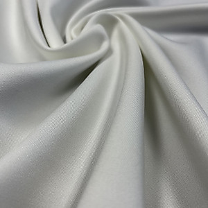 Neoprene Scuba Techno Polyester Spandex 4 Way Stretch Knit Fabric White Color