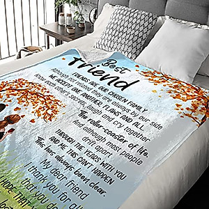Custom Best Friend Blanket for Friends, to My Best Friends Blanket, Friendship Blanket for Women, Personalized Blanket Gifts for Women, Personalized Blanket to My Bestie Throw Blanket for BFF