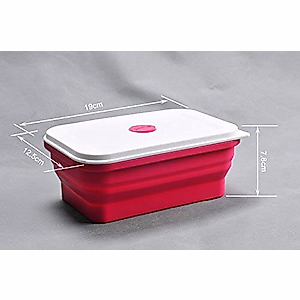 Sailing Premium Collapsible Silicone Lunch Box/Container, Super Convenient Stackable Food Storage Containers, Material Safe (Set of 4 with Silicone Cover, Multi Color)