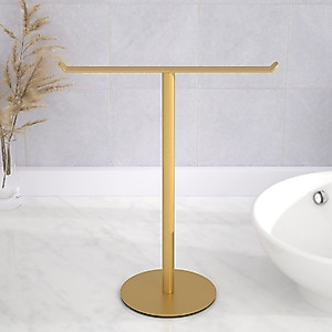 Gold Hand Towel Stand, T-Shape Hand Towel Holder for Bathroom, Display Fingertip Towel Holder Organizer and Bathroom Towel Racks,Kitchen Towel Rack