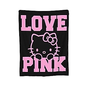 Lightweight Throw Blanket Ultra Soft Velvet Blanket Bed Blankets Quilt Durable Home Decor Blanket Sofa Blanket Carpet 50"x40" Cartoon Pink Kitty Cat (112)