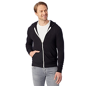 Alternative Men Zip Hoodie, Eco True Black, Medium