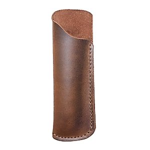 Hide & Drink, Rustic Comb Case (Comb NOT Included), Protector Holster, Stylish Sleeve, Personal Care, Barber Accessories, Full Grain Leather, Handmade, Bourbon Brown