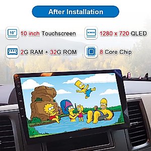 Double Din Touchscreen Car Stereo Wireless CarPlay Android Auto 10 Inch Detachable Screen Car Player with Backup Camera 8-Core 2+32G Android Car Radio GPS Navigation AM/FM Bluetooth WiFi 2Din Headunit