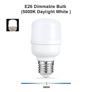aooshine Q50 Dimmable LED Light Bulbs 6W 5000K Warm White,E26 Base 120Volts LED Bulb for Table Lamp Floor Lamp