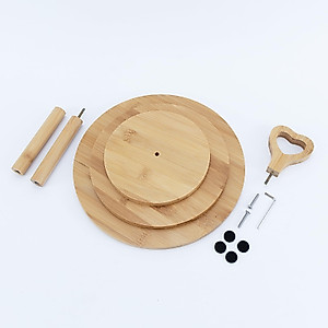 Fall Tiered Tray Stand, Cupcake Stand 3 Tier Serving Platters and Trays, Desert Display w/Cute Heart Topper, for Catering Supplies, Seasonal Fall Decor, Housewarming, Birthday, Wedding, Party