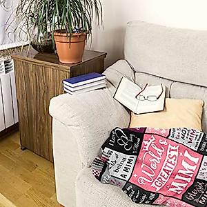 Ruvinzo Mimi Gifts, Mimi Gifts for Grandma, Grandma Birthday Gifts, Great Grandma Gifts for Mimi Grandma, Nana Gifts for Grandma, Grandmother Gift Ideas, Mimi Mother’s Day Gigi Gift Blanket 60” x 50”