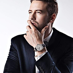 iStrap Leather Watch band -Alligator Grain Embossed Pattern Calfskin Replacement Strap-Stainless Steel Deployment Buckle with Push Buttons-Bracelet for Men Women-18mm 19mm 20mm 21mm 22mm 24mm