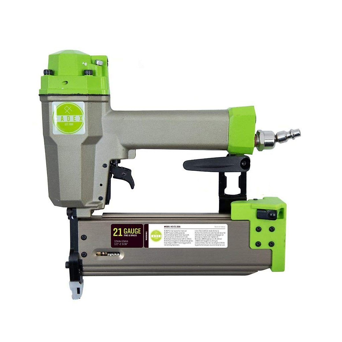 Cadex V2/21.55A 21 Gauge Pinner / Brad Pin Nailer 1/2" - 2-3/16" Kit with Reverse Contact Safety, and with Systainer Case Plus 6,000 Slight Headed Brads