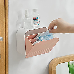 Poeland Wall Mounted Storage Box Small Item Organizer Sanitary Napkins Holder