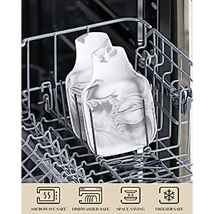 MALACASA Spoon Rest, Large Spoon Rests for Stove Top, Porcelain Spoon Holder for Kitchen Counter, Utensils Rests, Cooking Spoon Holders for Spatula Ladle Tongs, Marble Grey, Series REGULAR