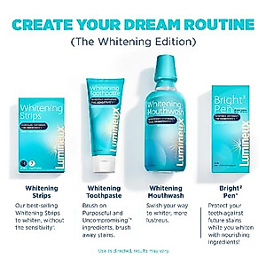 Lumineux Teeth Whitening Toothpaste 2 Pack Peroxide Free Enamel Safe for Sensitive Whiter Teeth, Fluoride Free, No Alcohol, Artificial Colors, SLS Free Dentist Formulated - 3.75 Oz