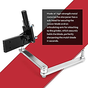 Lawn Mower Blade Sharpener Black Blade Sharpener for Lawn Mower 15°-45° Adjustable Straight and Standard Lawn Mower Blades(Black,5005)